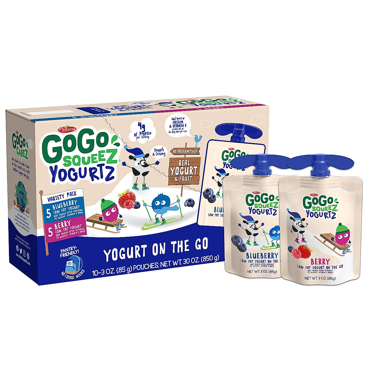 GoGo squeeZ yogurtZ and Fruit on the Go Variety Packs (60 Count)