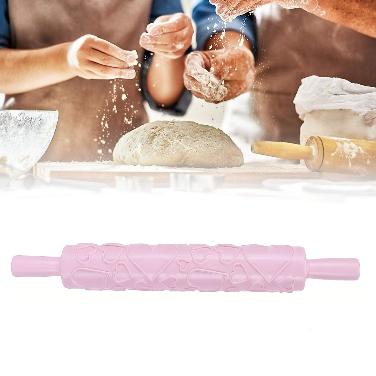 Fondant Roller, Fondant Rolling Pin Tool High‑quality Plastic for Cookies Biscuits Pastry Cake Decoration(#1)