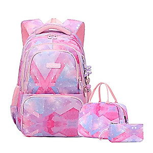 Diamond,Geometric Prints Kids School Backpack,Elementary BookBag Primary Students Daypack for Boys