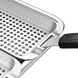 5 Pack Grill Baskets for Outdoor Grill, 11"x16.5" Heavy Duty Stainless Steel Vegetable Grill Basket, Grilling Accessories for All Grills & Smokers - Grilling Gifts for Men