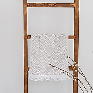 sea me at home Turkish Hand Towels for Bathroom, Kitchen Towels Decorative Set of 2, Luxury Turkish Cotton Dish Tea Towels 14 x 30 Inches for Modern, Boho, and Farmhouse Decor (Beige Waves)