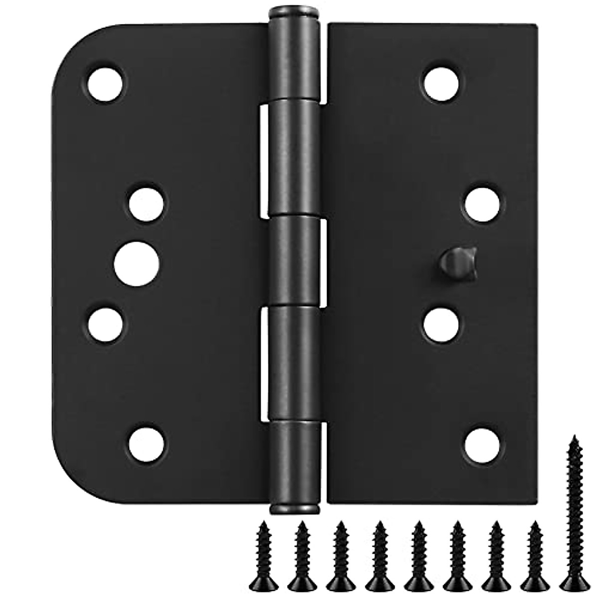 18 Pack Matte Black Door Hinges - Durable & Secure