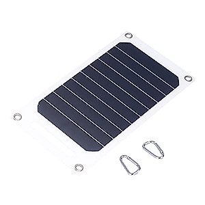 Solar Panel,10W 5V Solar Panel Charger with Buckles Semi Flexible Portable Monocrystalline Solar Charging Tool Mobile Power Supply,for Automobiles Ships Motorcycles Household Appliances Outdoor