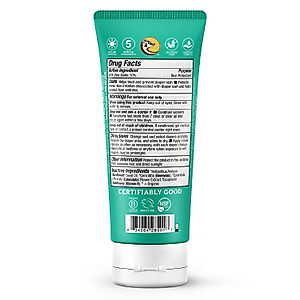 Badger Diaper Cream, Organic Diaper Rash Cream for Baby, Zinc Oxide Ointment w/Soothing Calendula Cream, Organic Baby Diaper Care Barrier Cream, Zinc Oxide Cream for Sensitive Baby Skin, 2.9 fl oz
