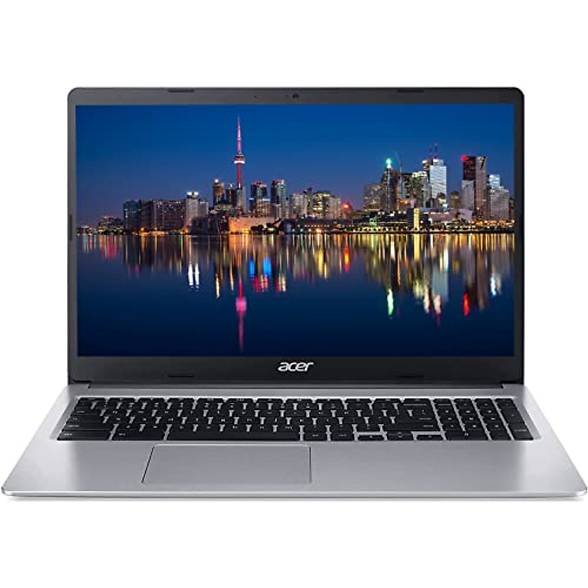 Acer 2023 15" FHD IPS Touchscreen Laptop, Intel Celeron Processor Up to 2.78GHz, 4GB RAM, 128GB Storage(64GB SSD+64GB MicroSD), Intel 4K Graphics, 6th Gen WiFi, Chrome OS, Dale Silver-(Renewed)