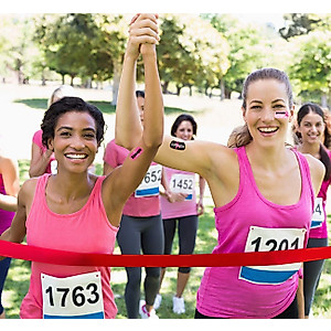 Breast Cancer Awareness Face Tattoos Temporary - Pink Ribbon /Walk/Football/Run/Fundraising Giveaways Favors 144Ct