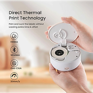 vretti HP3 Label Machine Maker with Tape, Portable Thermal Mini Label Printer, Bluetooth Wireless Connection for Storage,Home,Office