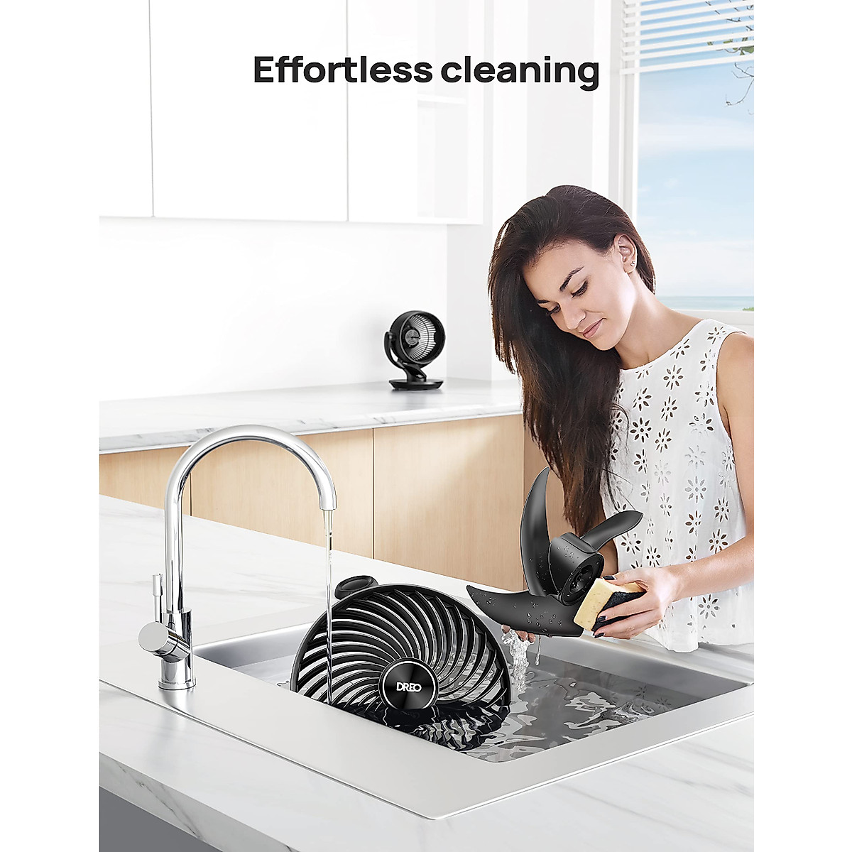 Dreo Fan for Whole Room, 70ft Powerful Airflow, 13 Inch Quiet Oscillating Table Fans with Remote, Air Circulator Fan for Bedroom, 120° Adjustable Tilt, 4 Speeds, 8H Timer, Home,Office