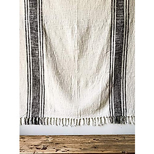 Black & White Striped Throw Blanket