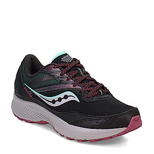 Saucony Women's Cohesion TR15 Running Shoe, Black/Dusk/Mint, 8