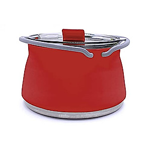 LONGSHENGDA Practical Silicone Kettle Portable Mini Boiling Water Pot with Handle Water Kettle for Travel Self-Driving Accessories