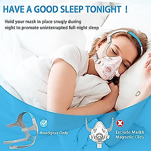 F20 Headgear for AirFit F20 / AirTouch F20 Cpap Headgear Strap, Unisex Soft Comfortable Cpap Mask Strap, Cpap Supplies Durable Replacement Headgear Head Strap - Small & Medium Face (Headgear ONLY)