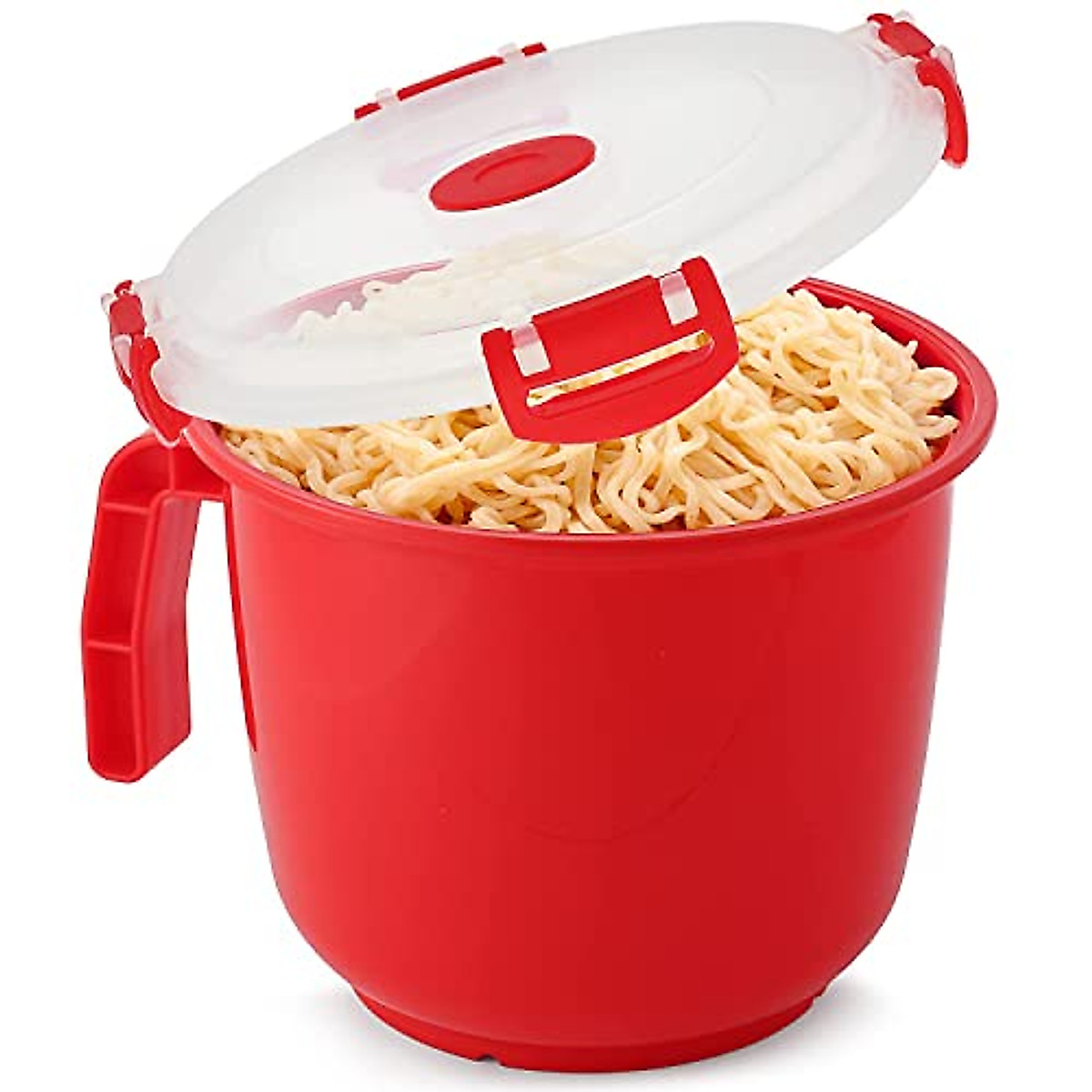 Tafura Microwave Bowl with Lid [Pack of 2] | Microwavable Soup Bowl with Cover | Noodle Bowl | Christmas Soup Cup Microwave-safe | Oatmeal Container To-Go. Leakproof, 34 Oz. BPA Free