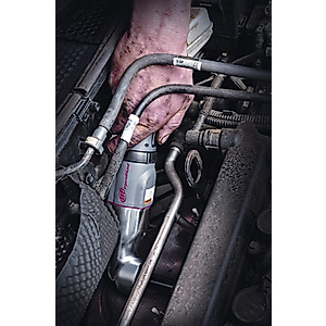 Ingersoll Rand 2015MAX 3/8" Pneumatic Air Impact Wrench, Right Angle, Low Profile 2” Hammerhead, 180 ft lbs Max Torque, 7,100 rpm, Two-Position Power Regulator, Gray