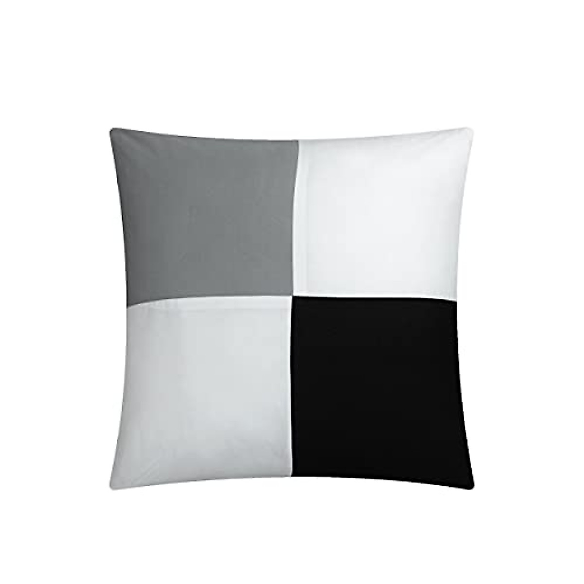 Chic Home CS1644-AN Clayton 10 Comforter Pin Tuck Pieced Block Embroidery Bed in A Bag with Sheet Set Black, Queen, Grey