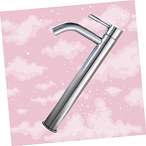 DOITOOL 2pcs Steel Brushed Out Kitchen Hole Drain Faucet Faucet| Basin Mount Bathroom Metal Nickel for Sprayer Cold Waterfall Xxcm Handle Tub Plunge Pull Deck Single with One Stainless