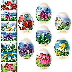 Easter Egg Wraps for 42 Hen Eggs, 6 Sleeves, 42 Designs, Heat Shrink, Pysanka #1