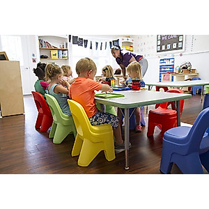 Simplay3 Play Around Chairs (2 Pack) - Hot Tamale Red and Lemon Yellow