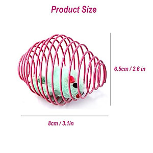 ISMARTEN 6 Pcs Cat Spring Balls Stretchable Cat Springs Toys Interactive Cat Toys Rolling Cat Balls Colorful Playful Coils Spring Toy Caged Rats for Kitten Cat Pet Supplies Indoor Play (Ramdom Color)