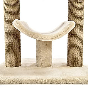 Amazon Basics Top Platform Cat Tree With Scratching Post - 18 x 14 x 22 Inches, Beige