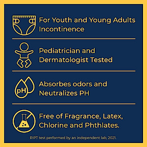 Super Sposie Booster Pads, Max Absorbency for Nighttime Diapers, Use with Overnight Diapers Size 5+ and Night time Pull ups, Incontinence Protection