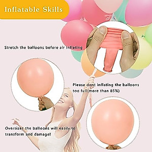 Pink and Orange Balloon Arch Kit, 115 PCS Pink Orange Balloon Arch Pastel Pink Orange Metallic Gold Party Balloons For Baby Shower Birthday Wedding Rainbow Encanto Party Decorations