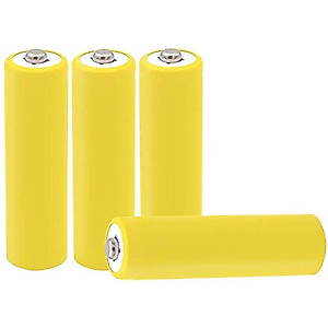 Hisonde 4-Pack AA Battery Placeholder Cylinder AA Size Hot Dummy Fake Battery Setup Shell