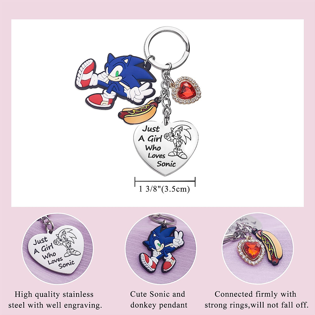 Sonic Hedgehog Merchandise Keychain Gifts For Teen Girls Daughter Women Birthday Gift Keychains