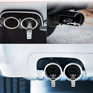 Car Turbo Whistle, Exhaust Whistle Turbine Sound Exhaust Pipe Whistle, Universal Aluminum Turbo Sound Exhaust Muffler Pipe Whistle Car Blow off valve Simulator（L-Black）