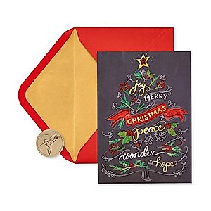 Papyrus Christmas Cards Boxed with Envelopes, To You and Yours, Holiday Tree (14-Count)