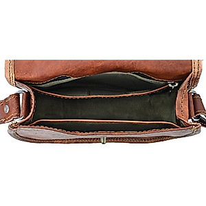 Gusti Handbags shoulder bag/satchel ladies vintage Brown leather true leather - Rosa