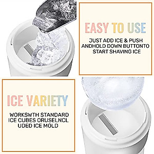 FILTA Shaved Ice Machines and Snow Cone Machine-Portable Ice Crusher and Shaved Ice Machine with Ice Cube Trays-BPA Free