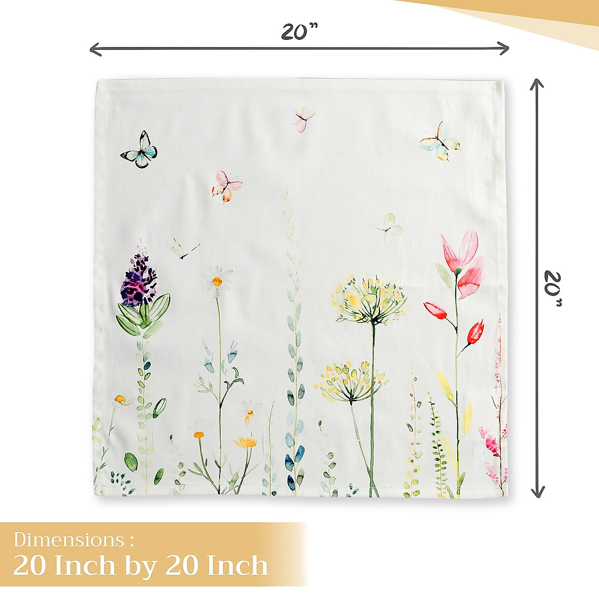 Maison d' Hermine Champ de Mars 100% Cotton Set of 4 Napkins, 20 - inch by 20 - inch.