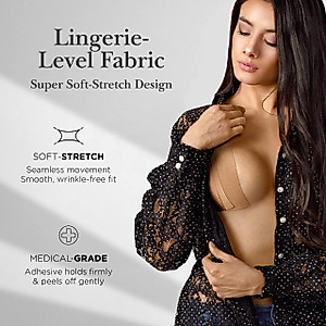 Nippies Breast Lift Tape - 2-inch Wide Adhesive Fashion Tape For Skin and Body, Invisible Under Clothing