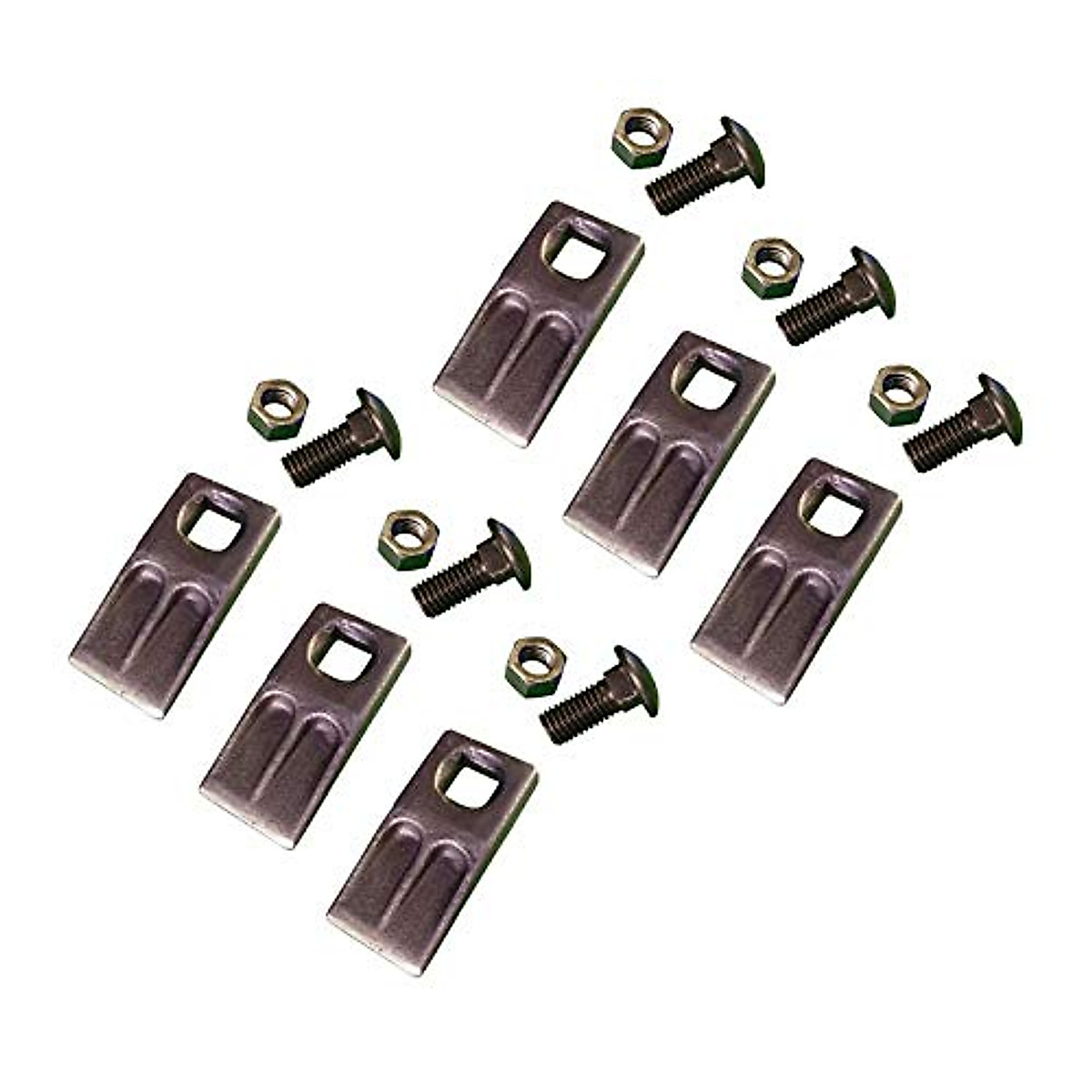 6 - Square Hole Replacement Auger Teeth w/Hardware - SQ58-58PB, AT-5