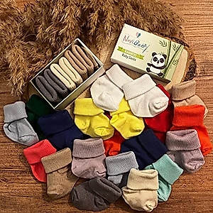 Novibaby Baby Socks 0-6 Months, Infant Ankle Socks for Boys and Girls, Essential Baby Items for Newborns (US, Age, 0 Months, 6 Months, Sweet)