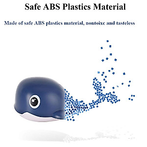 NEXTAKE Wind-up Whale Bath Toy, Swimming Whale Toddlers Bathtub Windup Whale Tub Toy Clockwork Whale Bathtub Toy Whale Water Toy for Boys and Girls (Deep Blue)