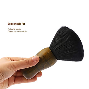 Barber Neck Duster Brush, Yebeauty Large Soft Barber Hair brush for Hair Cutting, Hair Sweep Brushes with Natural Fiber Wooden Handle Cutting Kits
