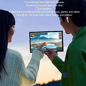 10.1in Smart Tablet with BT Headsets, 4G LTE 5G WiFi 10 Core Tablet PC for Android 12.0, 12GB 256GB, 10 Core, 1920x1200, 8MP 20MP Dual Camera (US Plug)