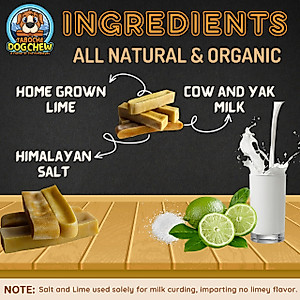 Taboche Dog Chew- Yak Cheese - All Natural & Organic- Long Lasting- A Flavor of The Himalayas - Large - 3.3 oz (93g) - Pack of 1