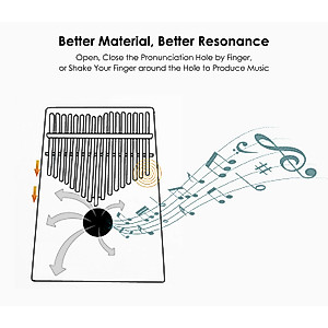 Kalimba-17 Key Thumb Piano,Exquisite Mahogany Wood Portable Kalimba,Tune Hammer and Study Instruction,Musical Gifts for Music lovers Adults Kids(Teal Blue)