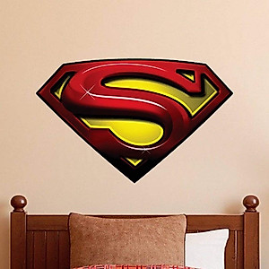 Super Guy Wall Decal Sticker - Super Guy Fan Art Inspired Logo Wall Decal Justice Team Wall Art Kids Bedroom Wall Decor Superhero Sticker Removable Wallpaper Decals, a48