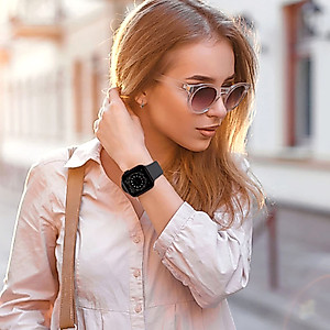 OUHENG 2 Pack Sport Band Compatible with Apple Watch Band 49mm 45mm 44mm 42mm, Soft Silicone Band Strap for iWatch Ultra Series 8/7/6/5/4/3/2/1/SE2/SE (Black/Dark Gray)