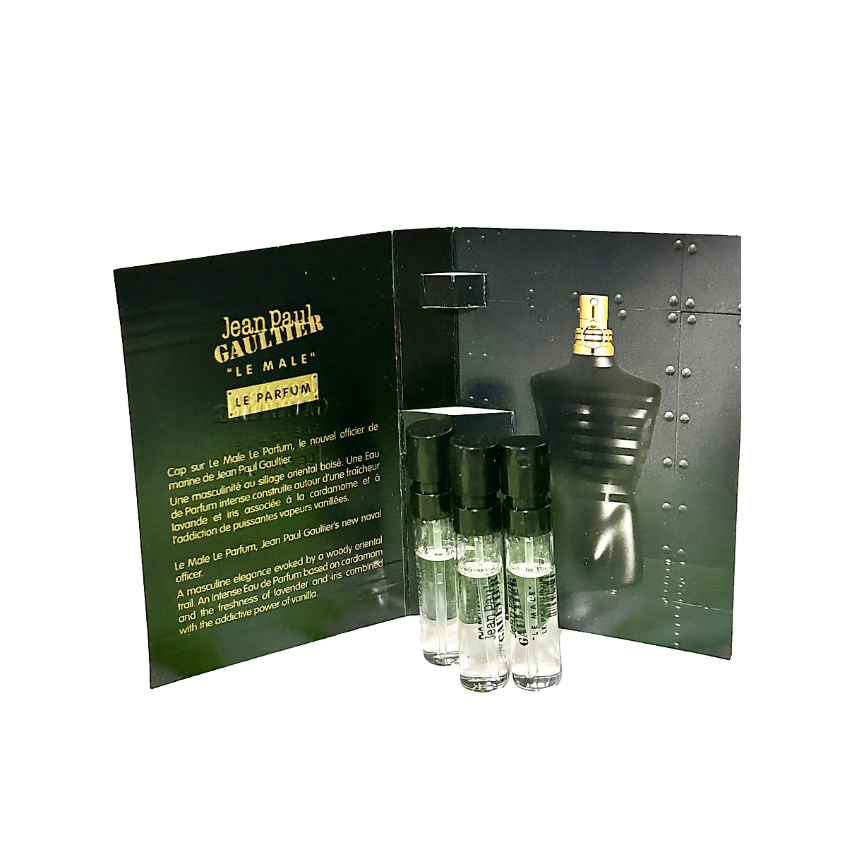 Jean Paul Gaultier Le Male Le Parfum Men Eau De Parfume Intense Sample Spray 1.5 ml / 0.05 fl oz (set of 3)