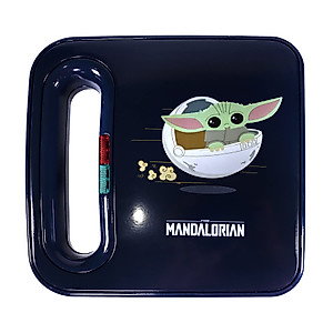 Uncanny Brands Mandalorian Waffle Maker - Bounty Hunter & Baby Yoda Waffles - Star Wars Kitchen Appliance