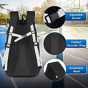 TPAID Basketball Backpack Large Basketball Soccer Equipment Bag Sports Volleyball Football Backpack, with Shoe Compartment and Hidden Basketball Mesh Bag