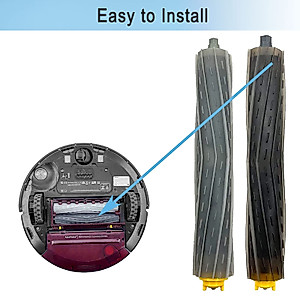 Replacement Parts Accessories for iRobot Roomba 800 900 Series 805 860 870 871 880 890 960 980 985 891 960 961 964 980 981 Vacuum 3 Sets Multi-Surface Rubber Brush Roller Replacement Parts