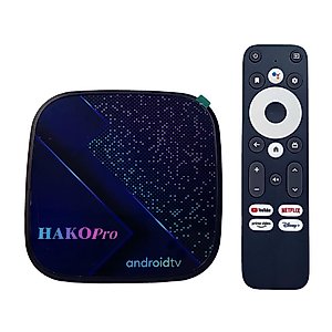 Android TV Box, HAKO Pro 4GB 64GB Android 11.0 Amlogic S905Y4-B 2.4G/5G Dual WiFi BT 5.0, AV1, H.265, VP9, HDR 10+, Supports Netflix, Prime Video 4K HDR Box