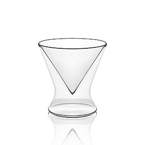 LEMONSODA Stemless Martini Cocktail Glasses for Margarita, Manhattan, Cosmopolitan, Home Bar, Evening Parties, Birthdays, Housewarming Gift, Crystal Clear 8 OZ - Set of 4