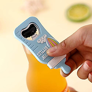 24Pack Poppin Bottle Shaped Bottle Opener Boy Baby Shower Favor 1st Birthday Gifts for Guest Kids Birthday Party Favor Mom-To-Be Party Souvenir/Keepsake,Baby Shower Decoration (Blue, 24)